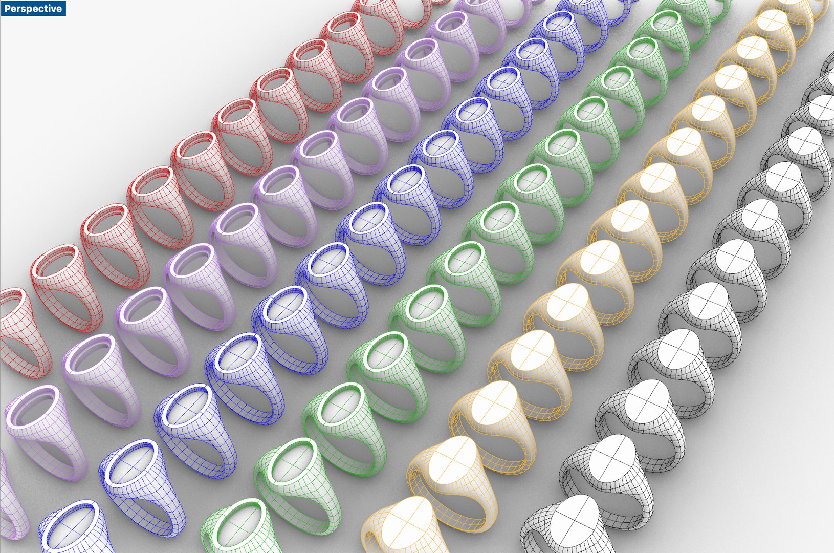 Oval 14X9 Mm Signet Rings 174 Items 3D Model - TurboSquid 2326881