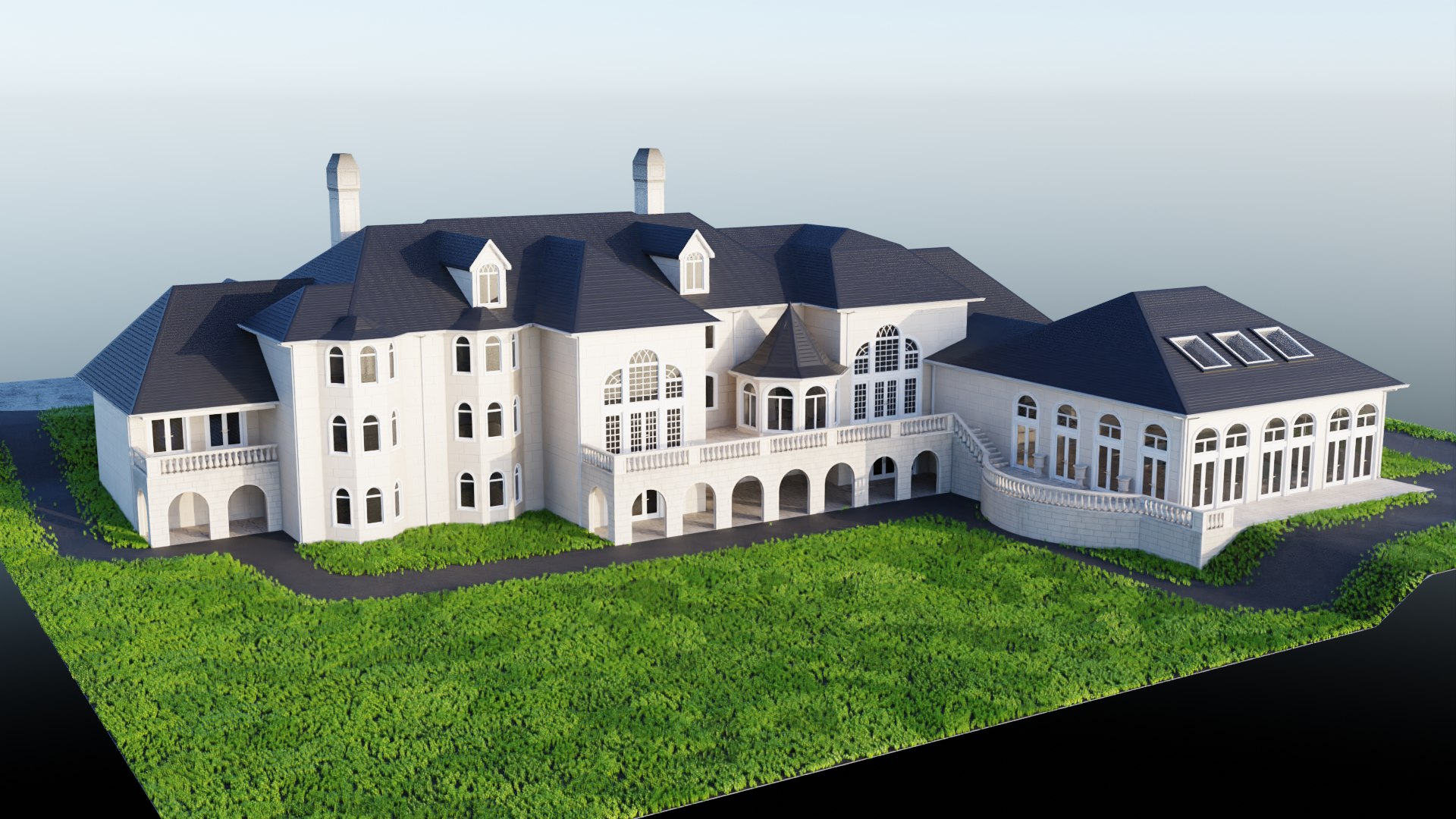 Mega Mansion 3D Model - TurboSquid 2220779