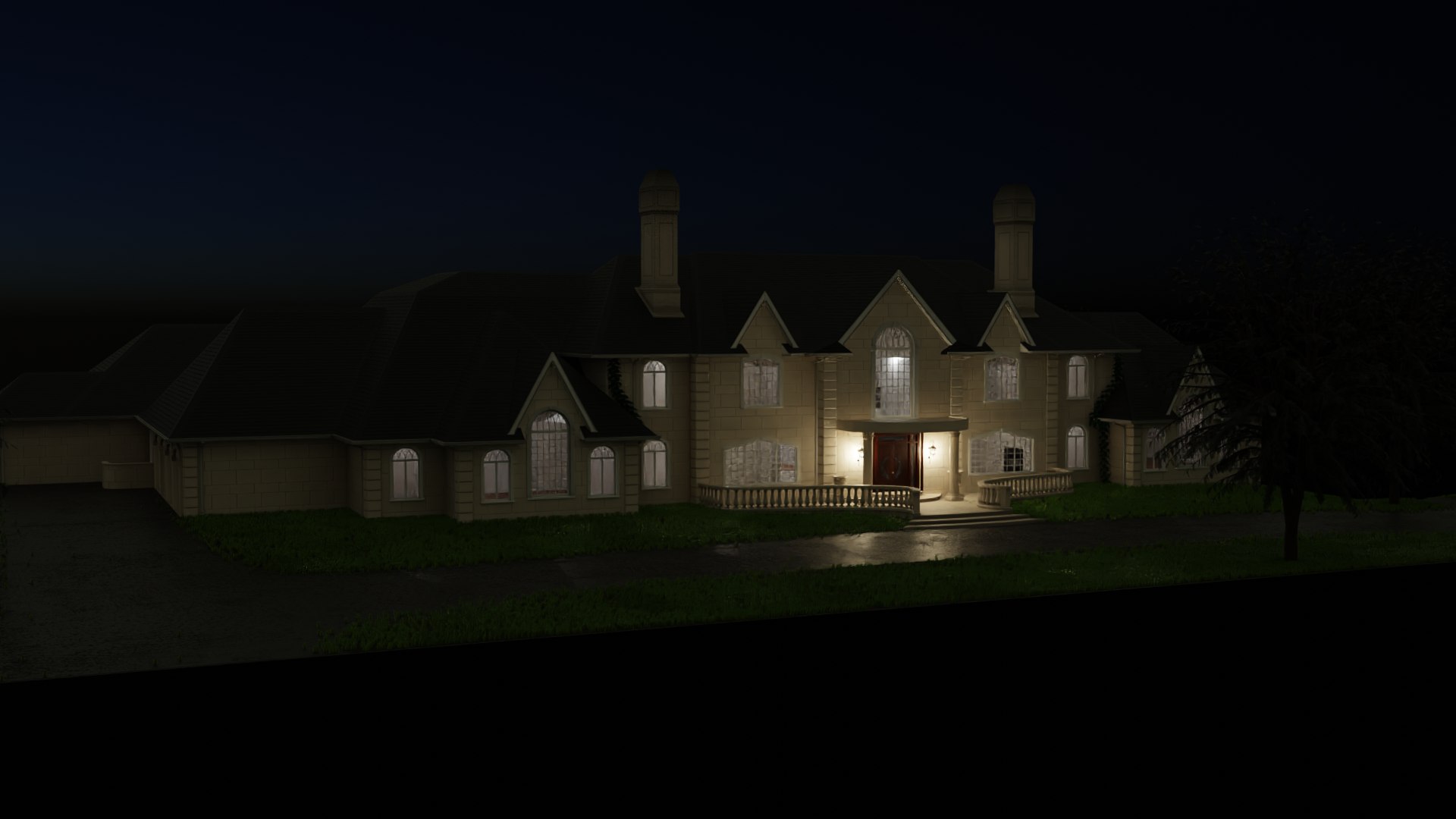 Mega Mansion 3D Model - TurboSquid 2220779