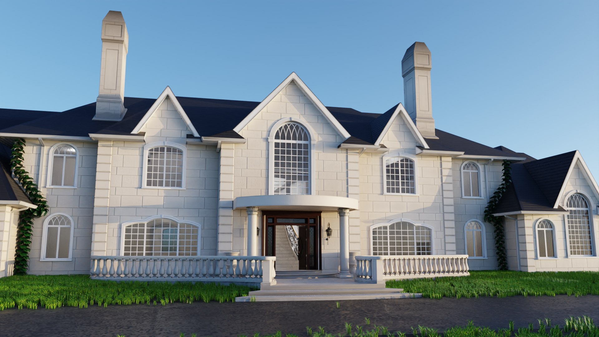 Mega Mansion 3D Model - TurboSquid 2220779