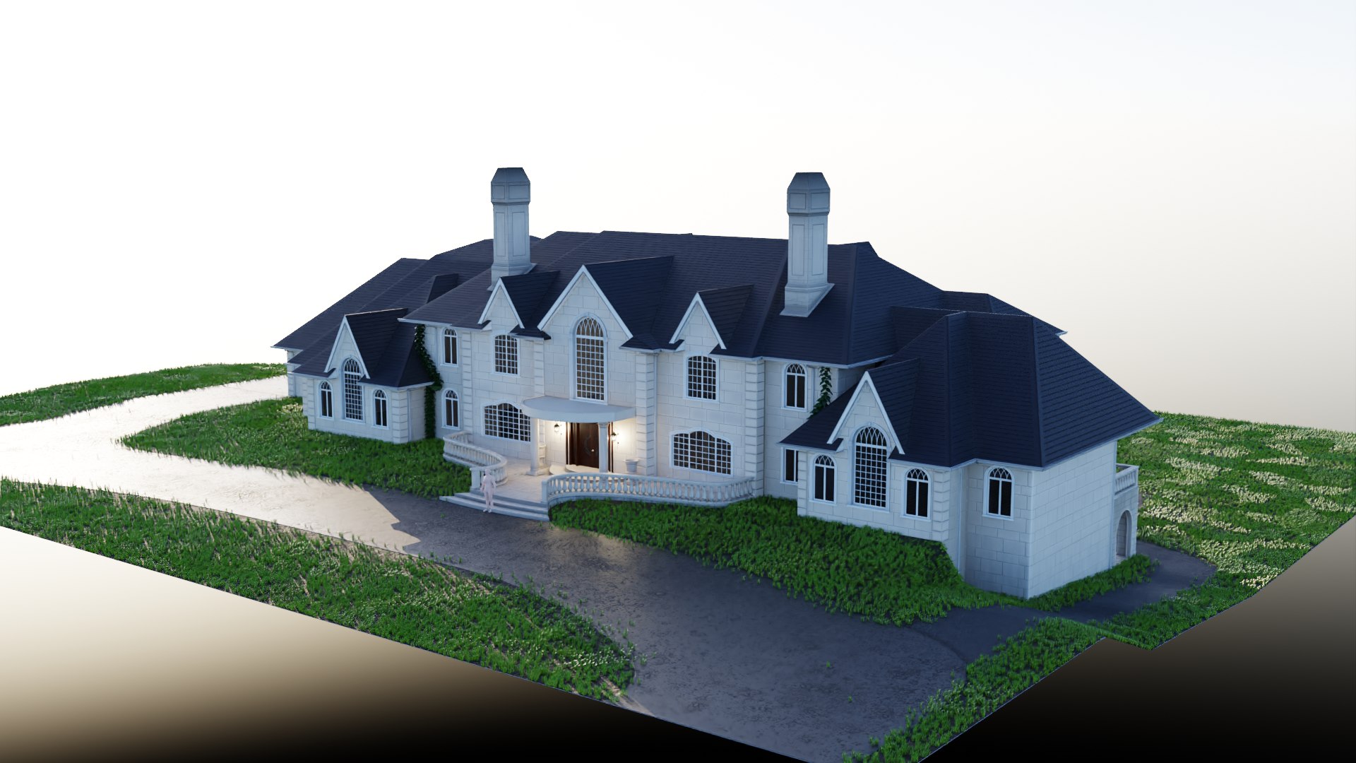 Mega Mansion 3D Model - TurboSquid 2220779