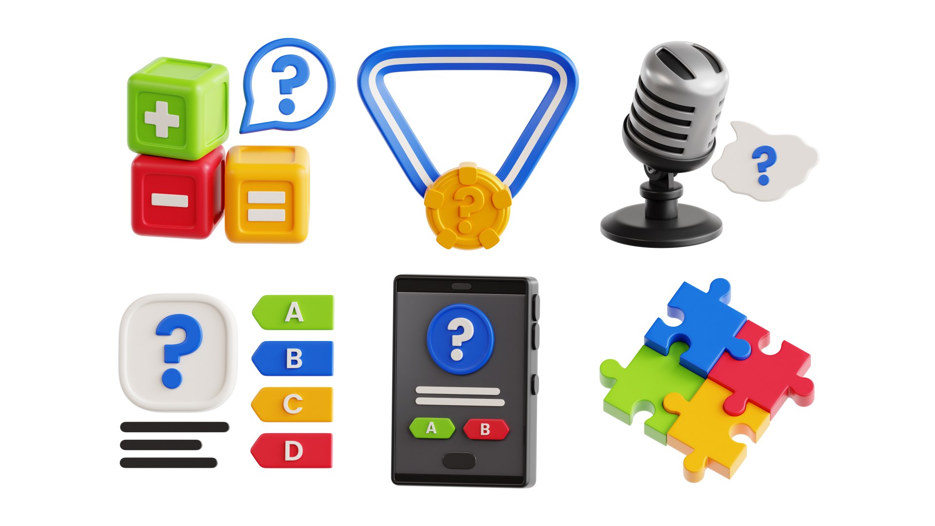 3D Quiz 3D Collection - TurboSquid 2329848