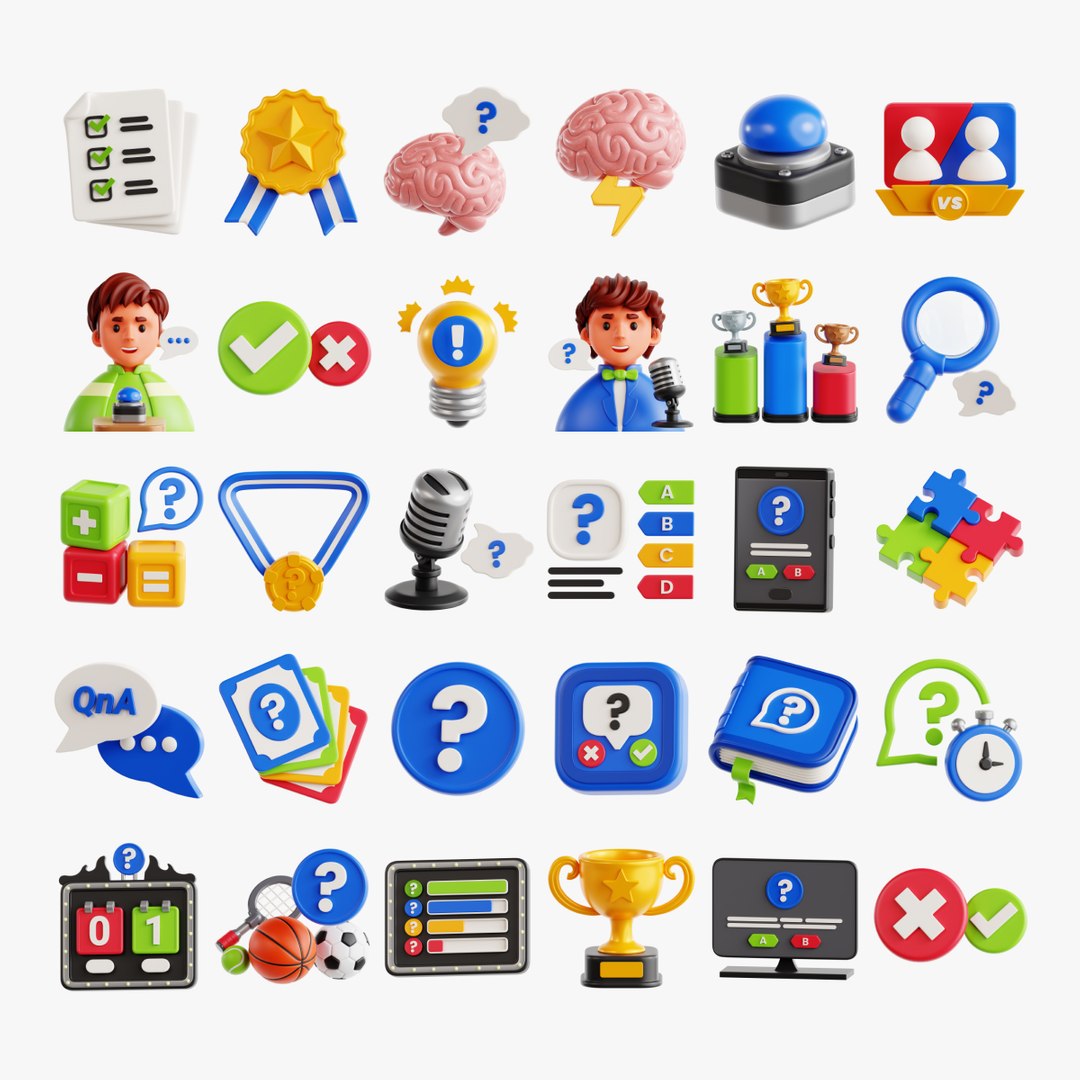 3D Quiz 3D Collection - TurboSquid 2329848