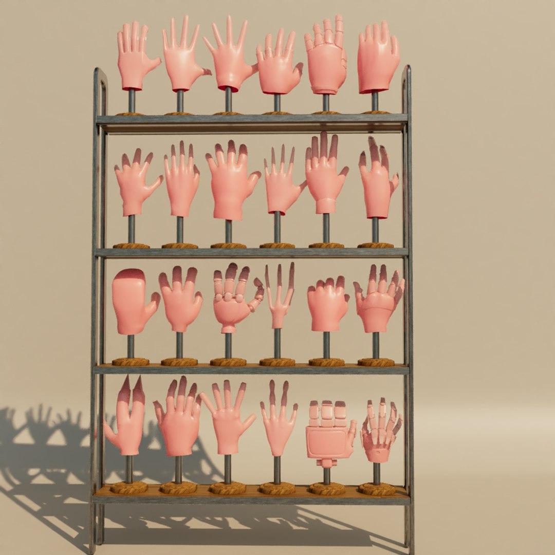 24 Hands Pack 3D Model - TurboSquid 2229145