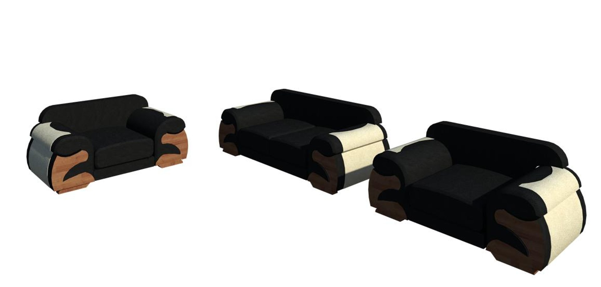 Chair set 3D model - TurboSquid 1424640