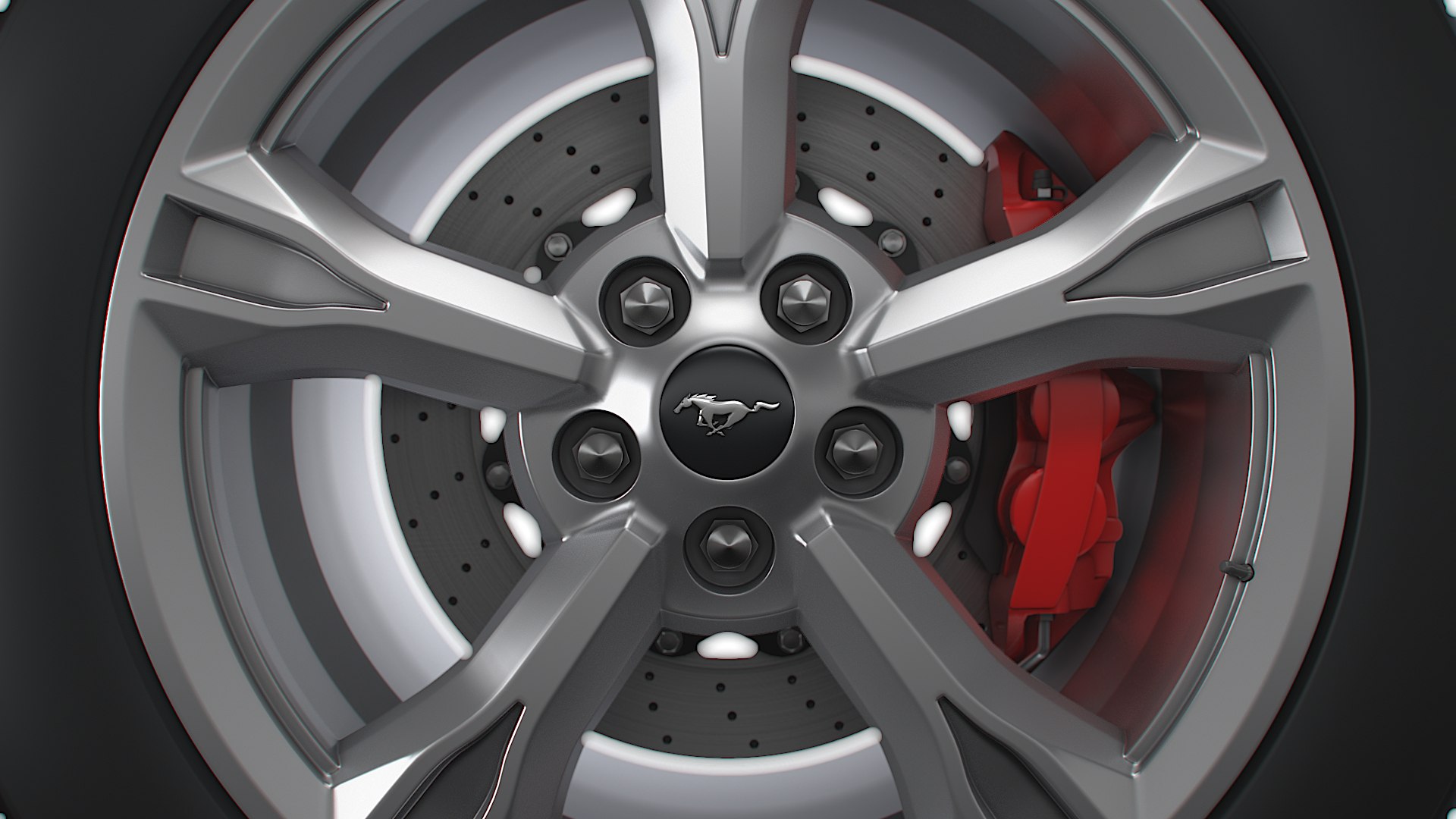 3D Ford Mustang GT Wheel - TurboSquid 2027135