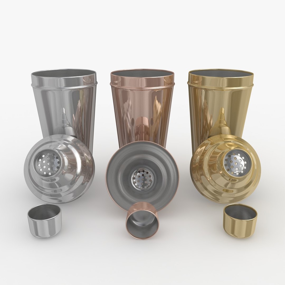 Cocktail Shaker 4 3d Model