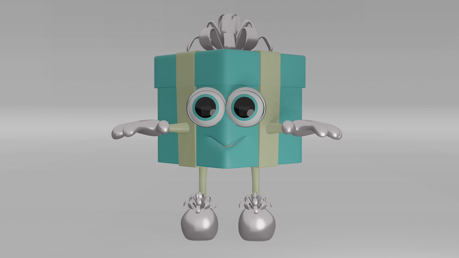 Cartoon Chrismas Present 3D Model - TurboSquid 2291587