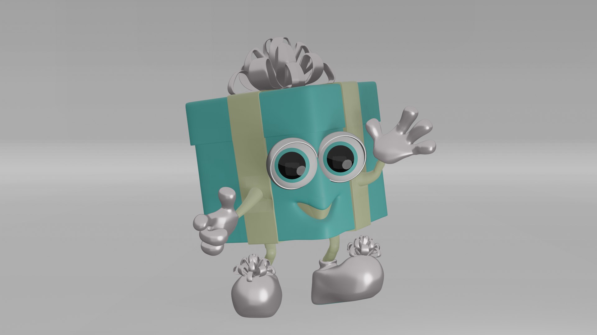 Cartoon Chrismas Present 3D Model - TurboSquid 2291587