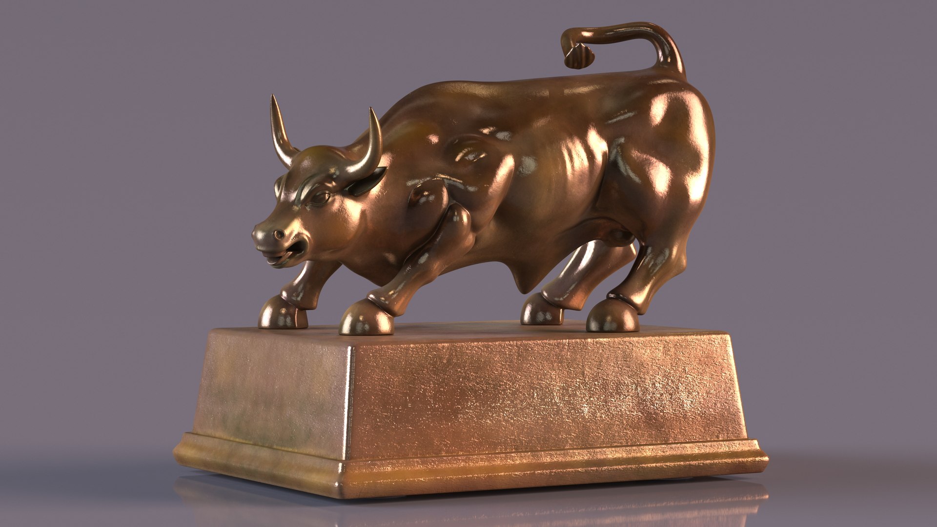 Bronze Bull Statue For 3D Print 3D Model - TurboSquid 2281825