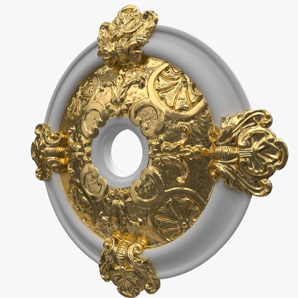 Ceiling Sockets Gypsum Plaster DR155 3D - TurboSquid 2034568