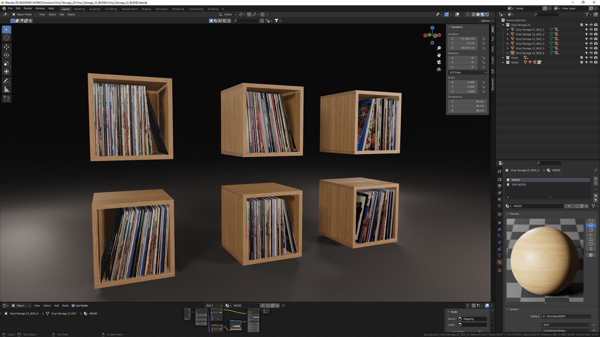 Vinyl Storage No-22 3D Model - TurboSquid 1846405