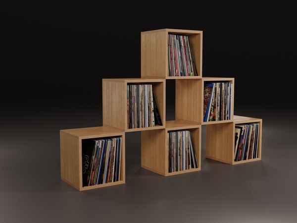 Record Shelf 3ds Max Models for Download | TurboSquid
