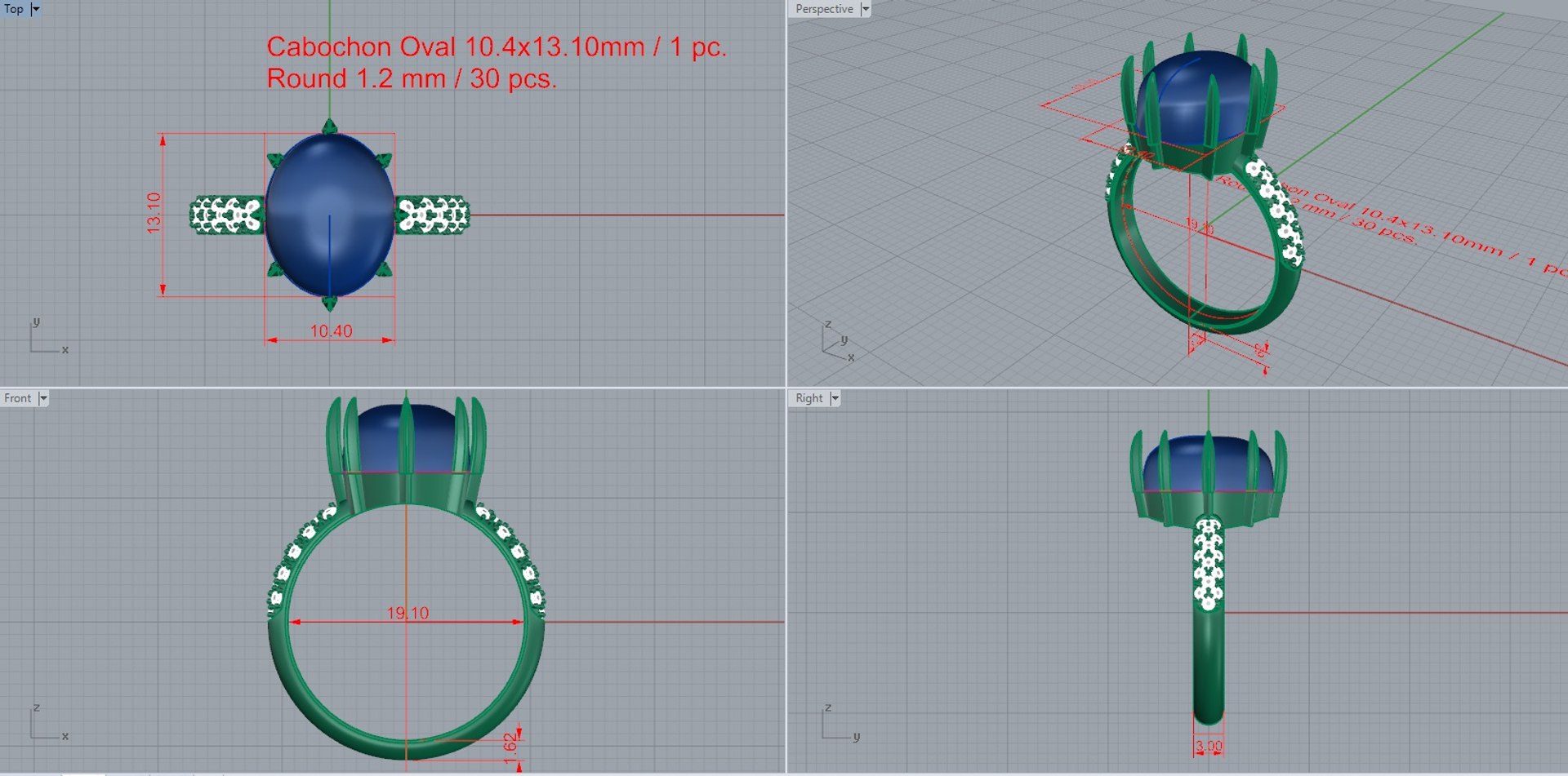 3D star ring diamond model - TurboSquid 1167629