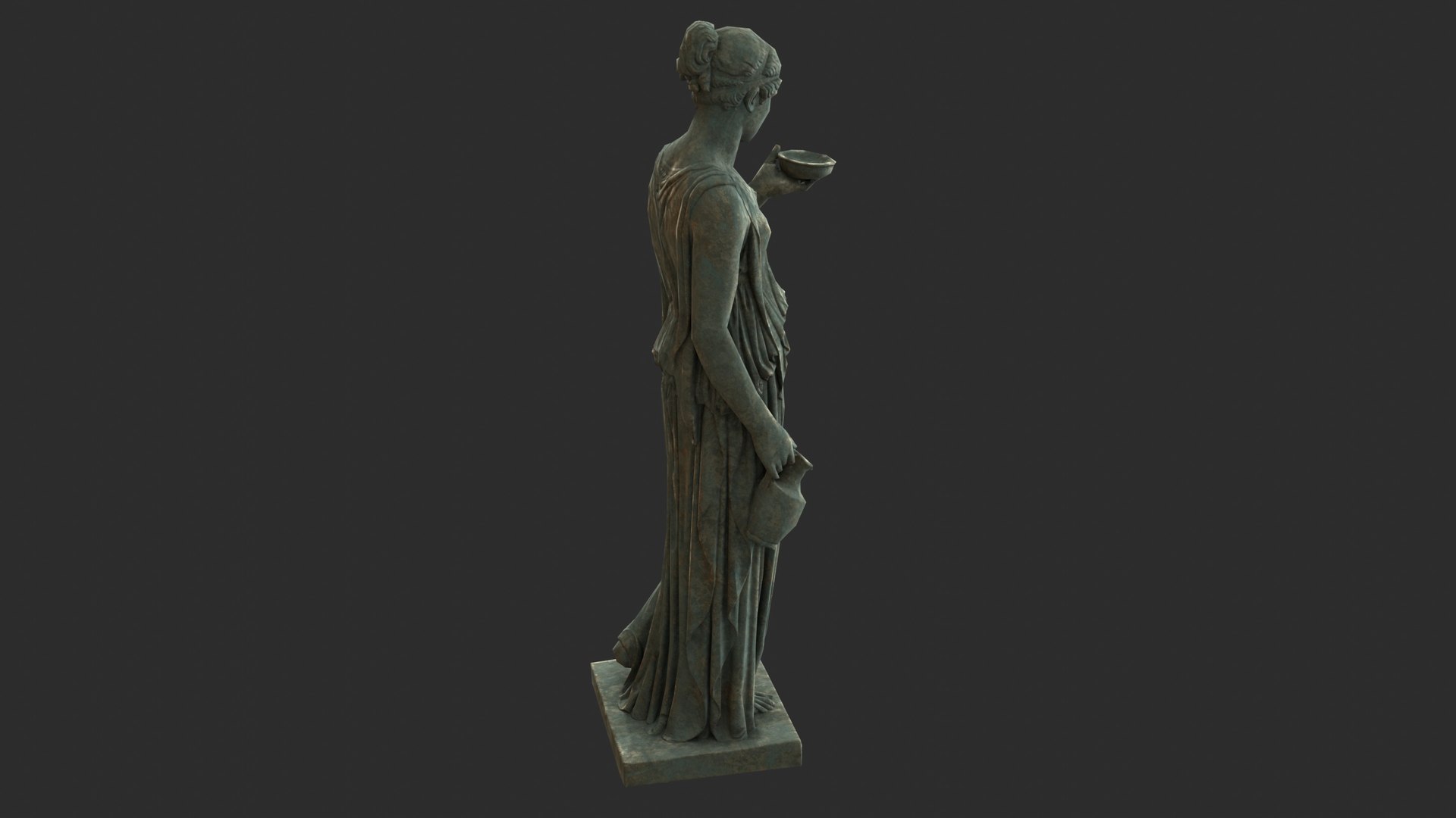 Hebe Statue - Bronze 3D Model - TurboSquid 2244607