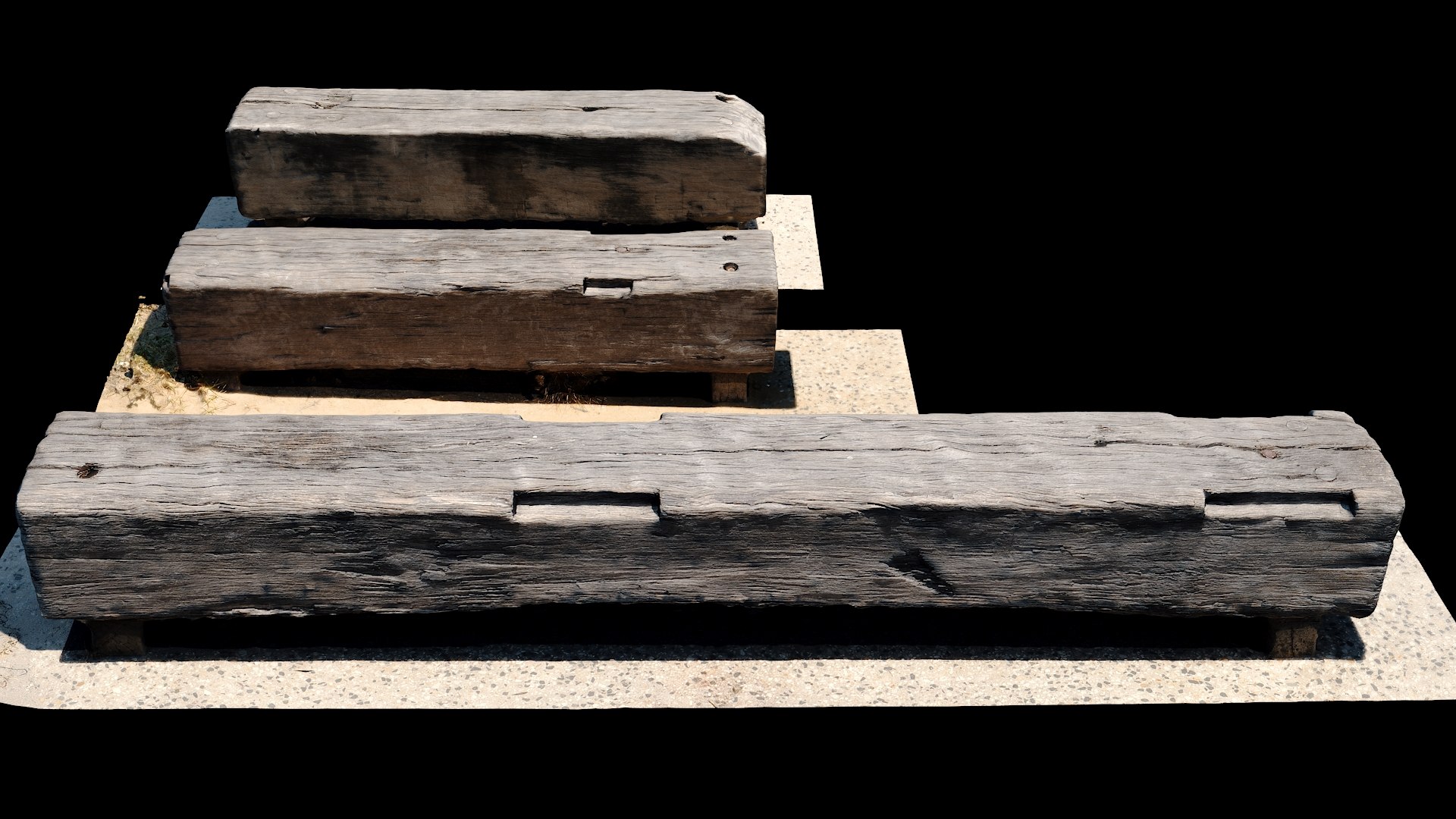 3D Scan Wooden Bench - TurboSquid 1379671