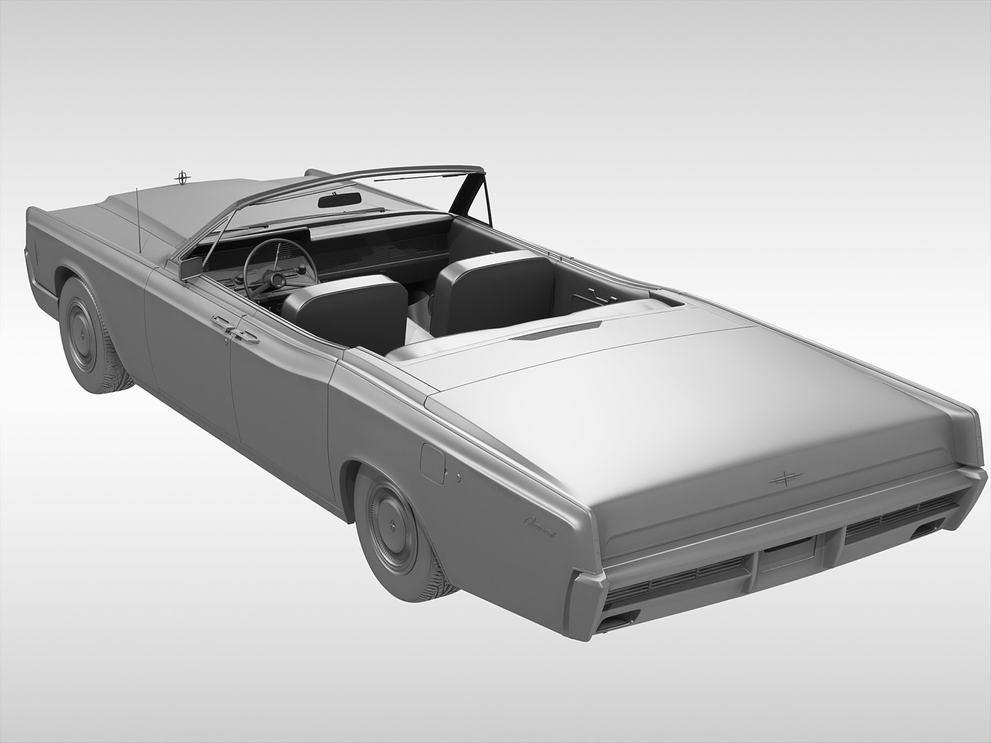 3D Continental Convertible 1966 Model - TurboSquid 1324624
