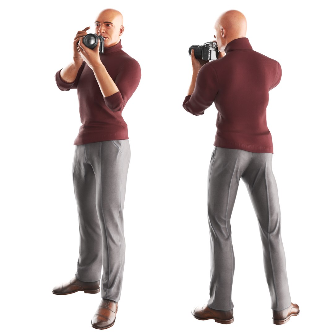 3D Richard Photographer 1 - TurboSquid 1857277