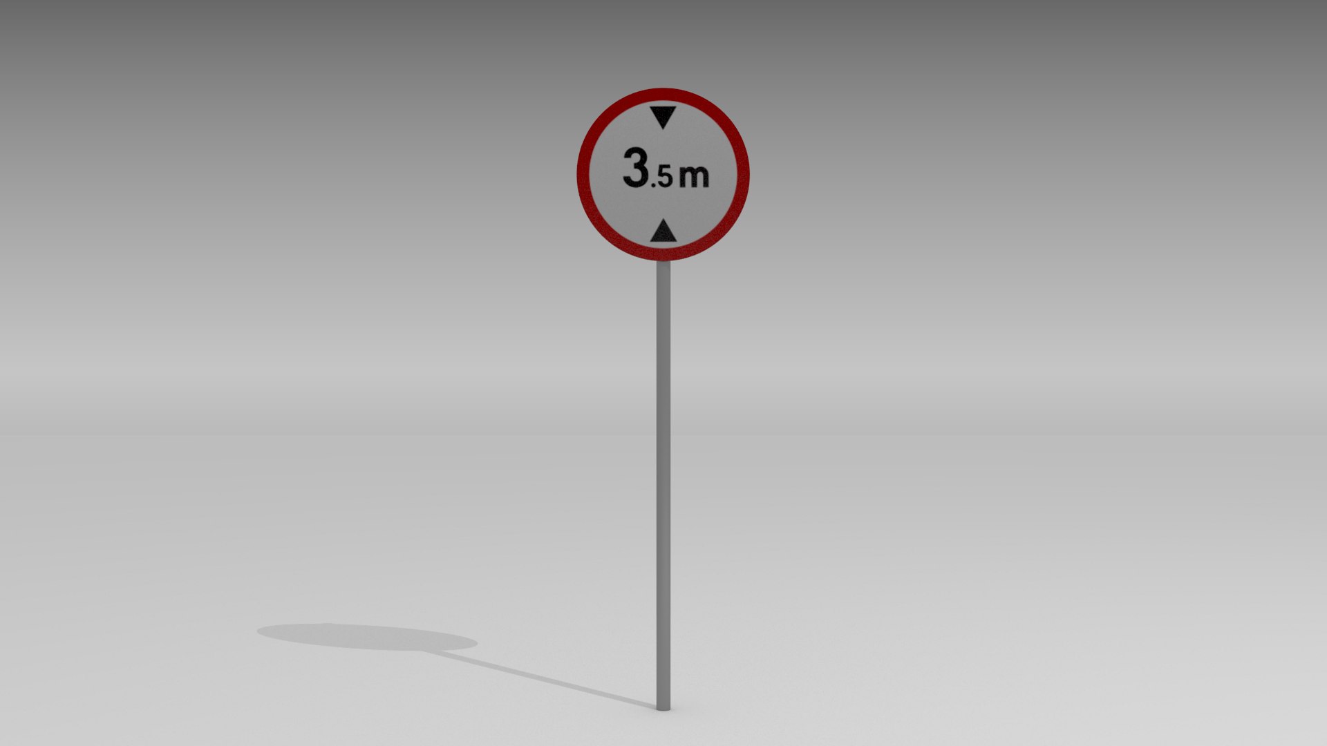 3d maximum warning sign