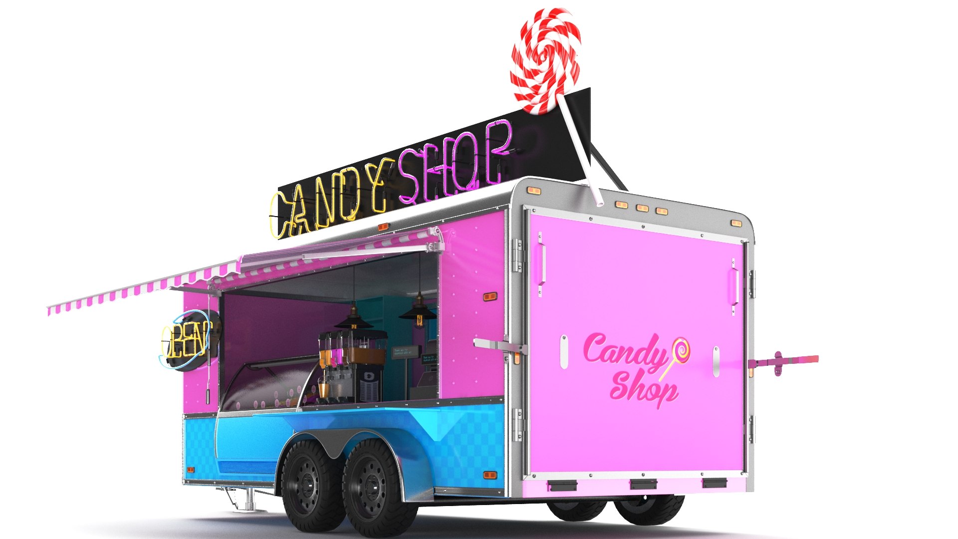 3D Two Detailed Candy Shops Model - TurboSquid 2122384
