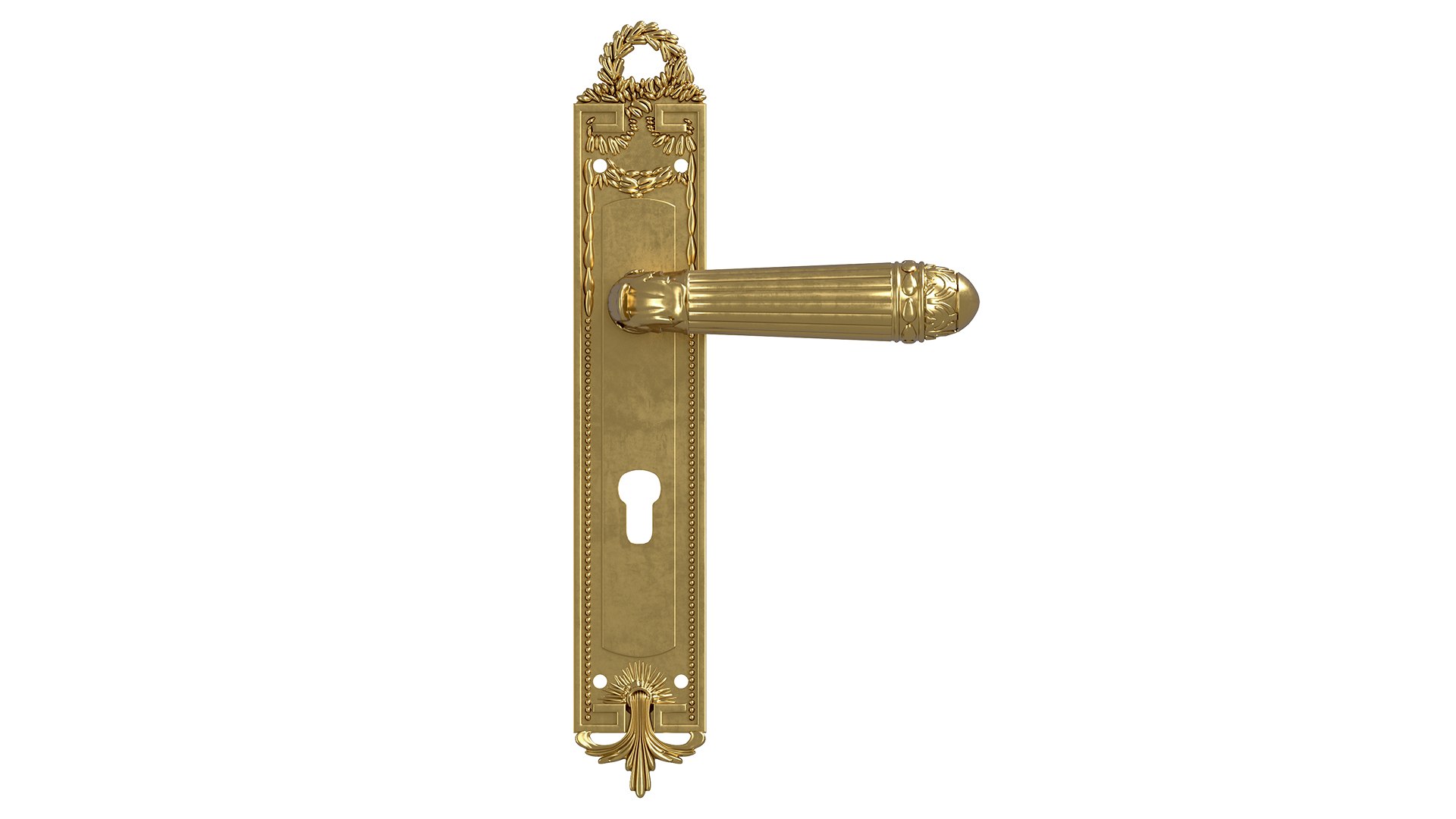 3D модель Ручка двери Версальская золотая - TurboSquid 2517654
