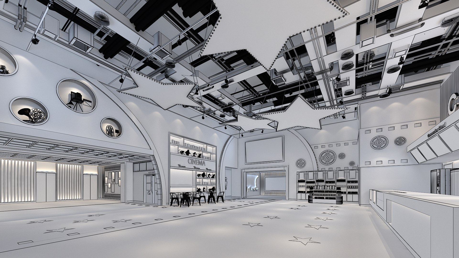 3D model Cinema Lobby 02 - TurboSquid 1862280