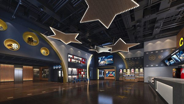Modern Movie Theater Lobby