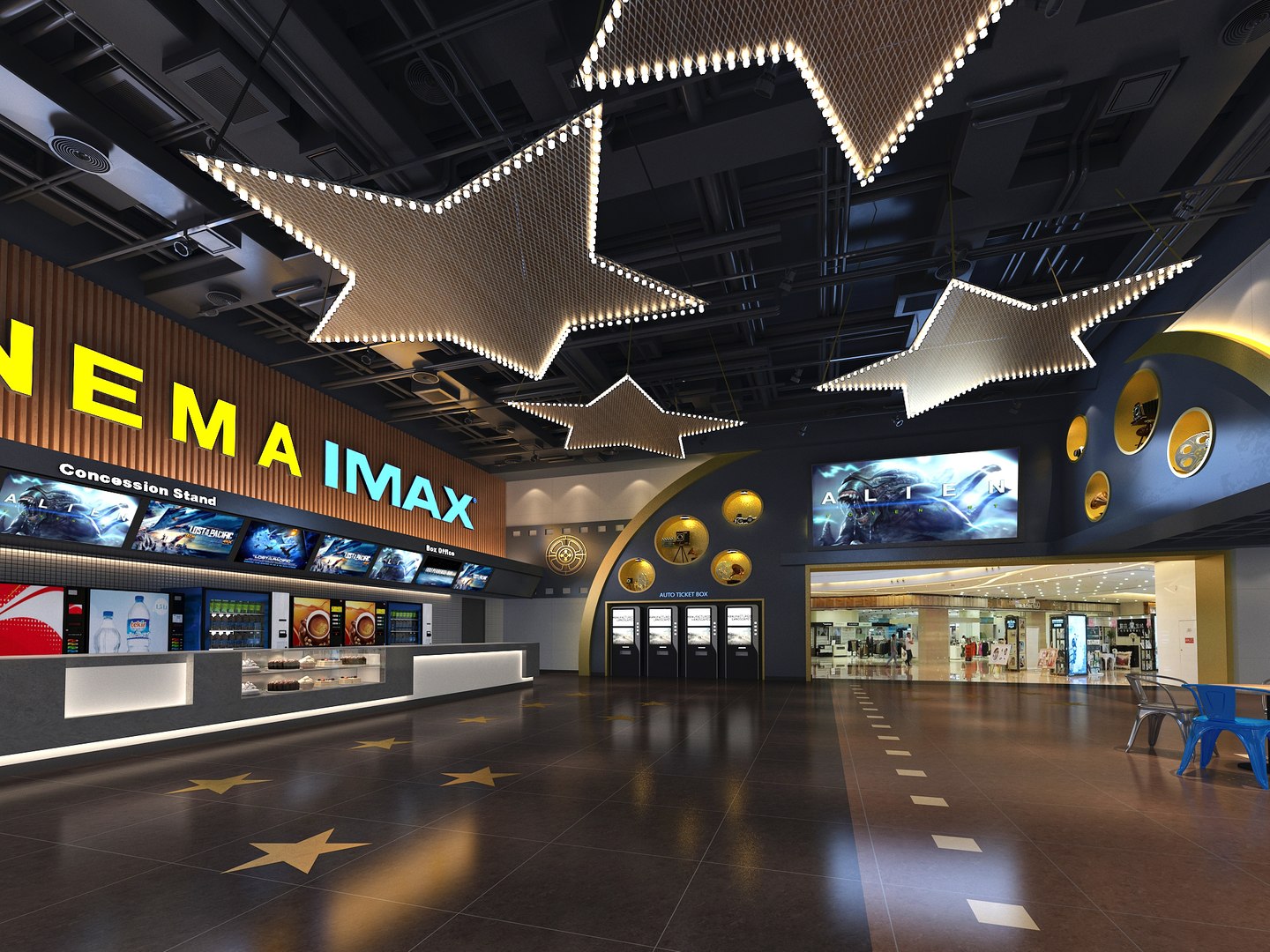 3D model Cinema Lobby 02 - TurboSquid 1862280