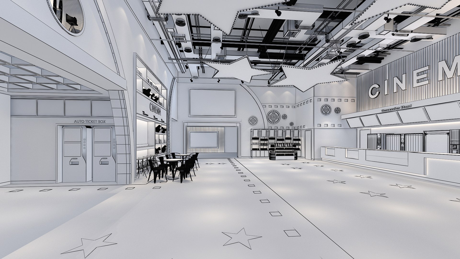 3D model Cinema Lobby 02 - TurboSquid 1862280