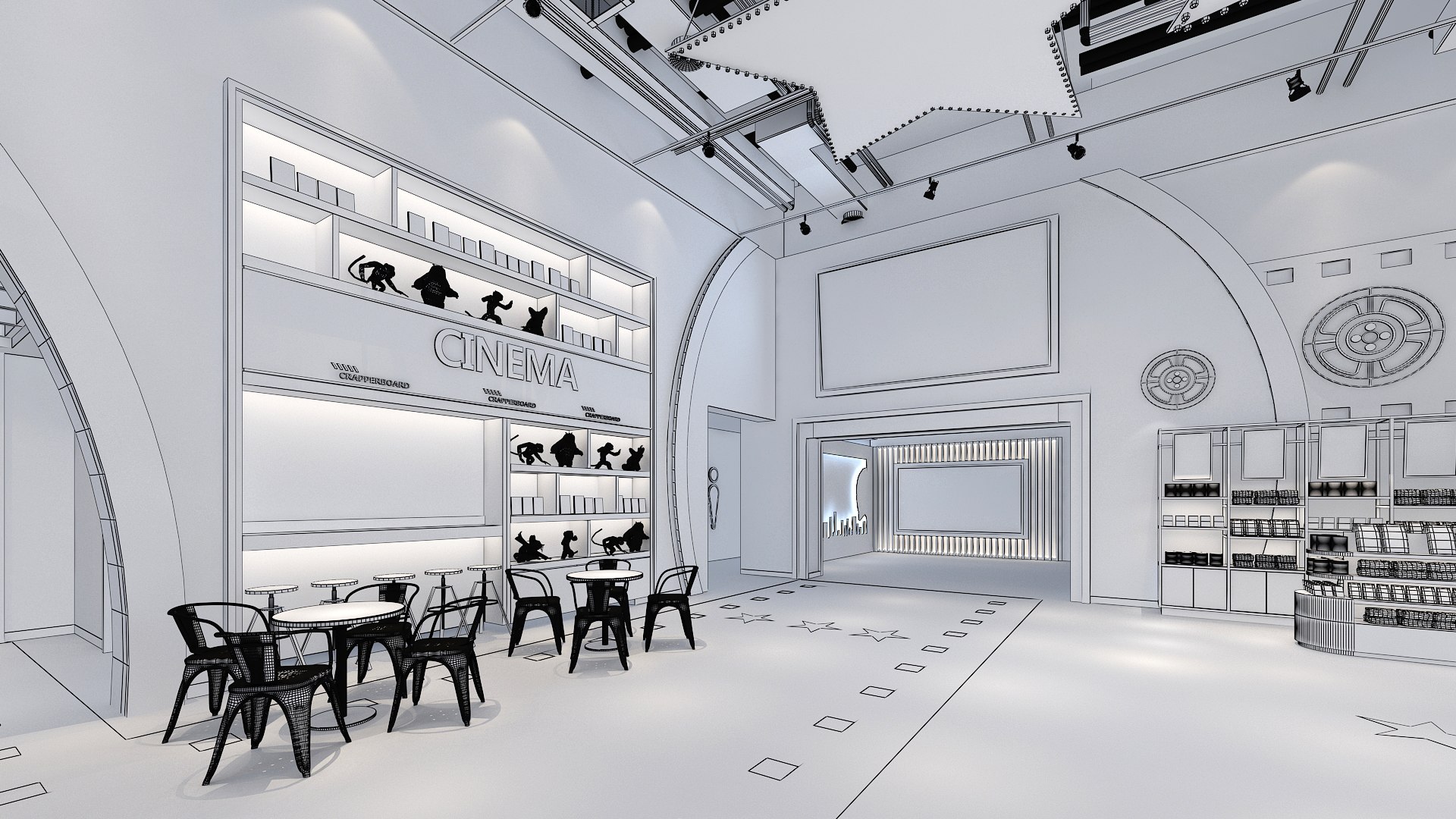 3D model Cinema Lobby 02 - TurboSquid 1862280