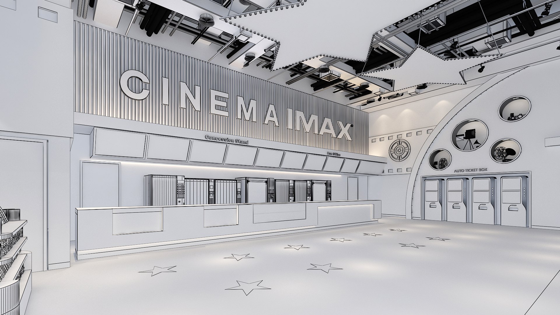 3D model Cinema Lobby 02 - TurboSquid 1862280