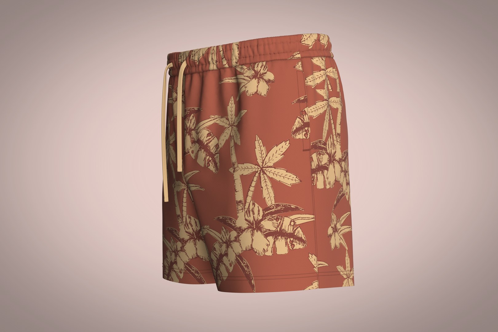 3D Mens Short Pant-AOP - TurboSquid 2111299