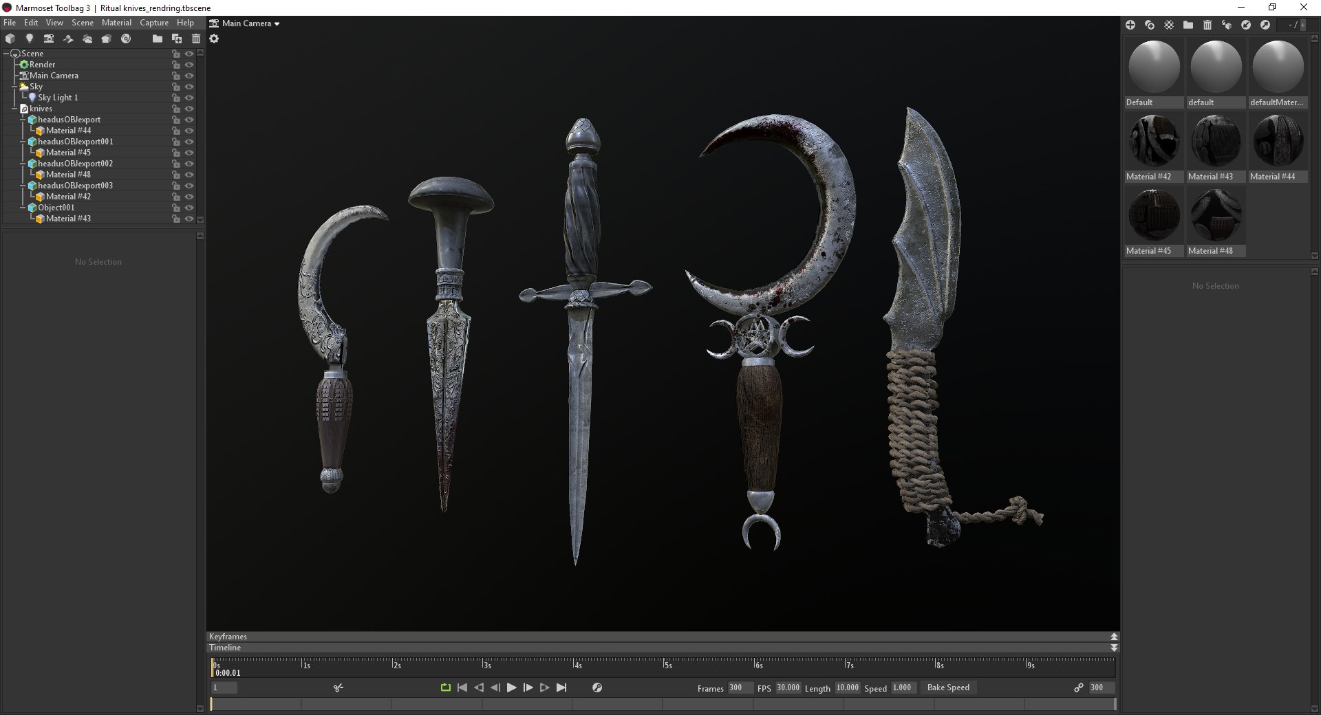 3D Ritual Knives Model - TurboSquid 1618791