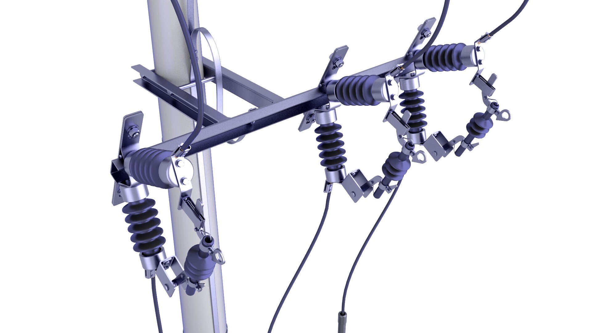 Electric Utility Pole Circuit Breaker 24 Model - TurboSquid 1864160