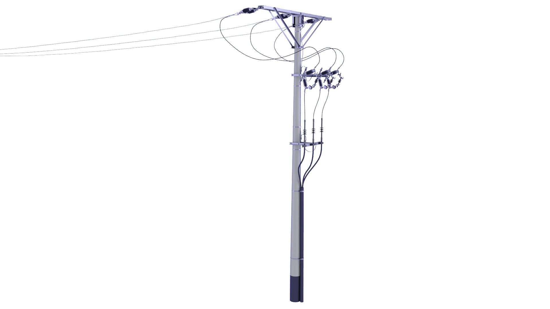 Electric Utility Pole Circuit Breaker 24 Model - TurboSquid 1864160
