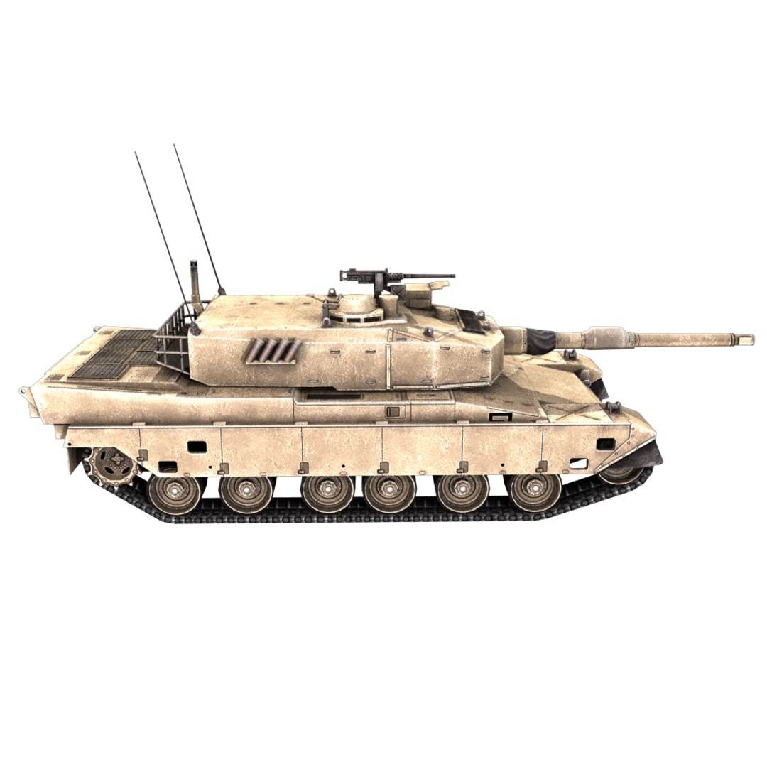 Type 90 Main Battle Tank 3d 3ds