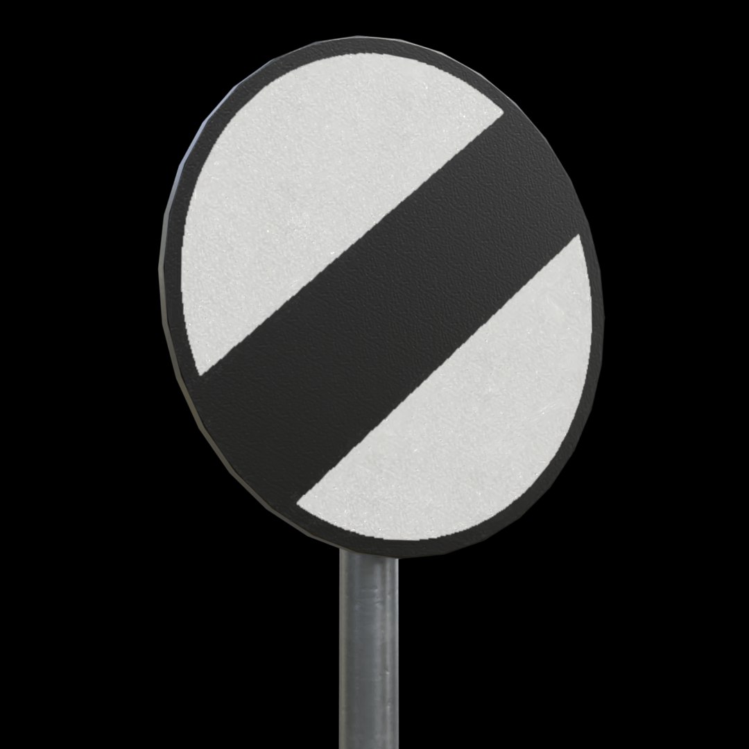 Restriction roadsign model - TurboSquid 1532910