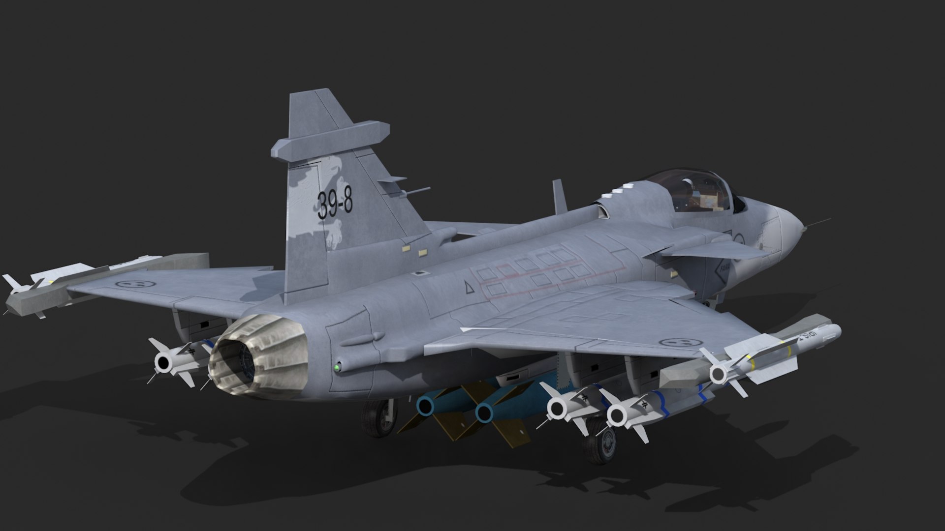 3D Saab Jas39 Gripen E Fighter Jet - TurboSquid 2107393