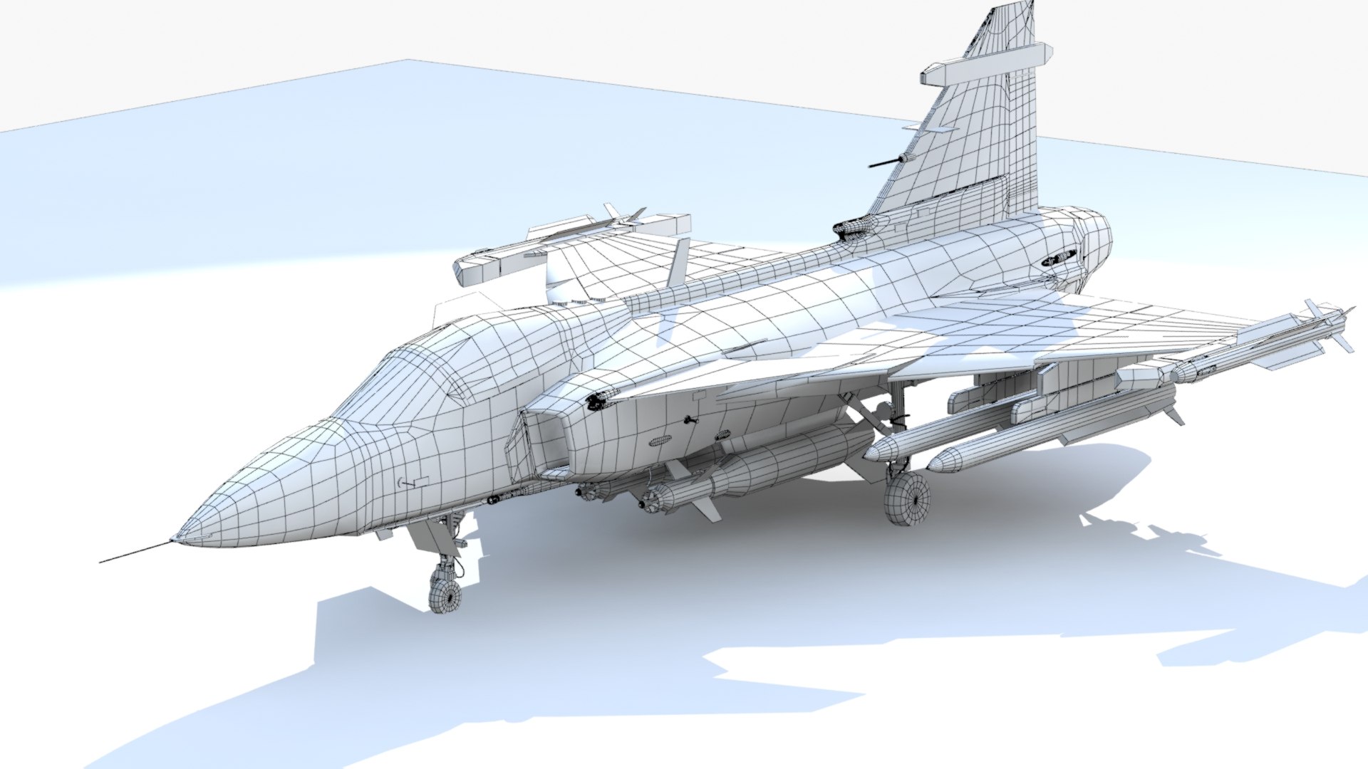 3D Saab Jas39 Gripen E Fighter Jet - TurboSquid 2107393