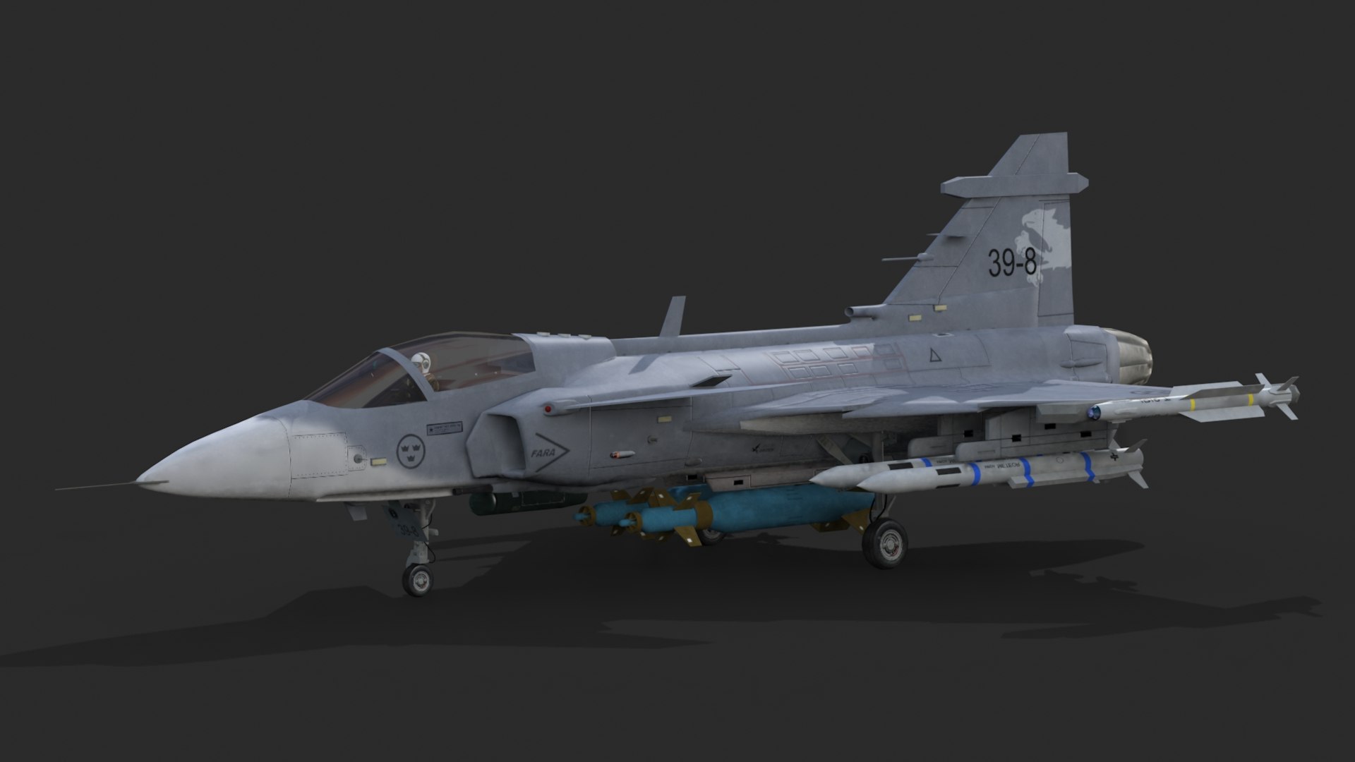3D Saab Jas39 Gripen E Fighter Jet - TurboSquid 2107393