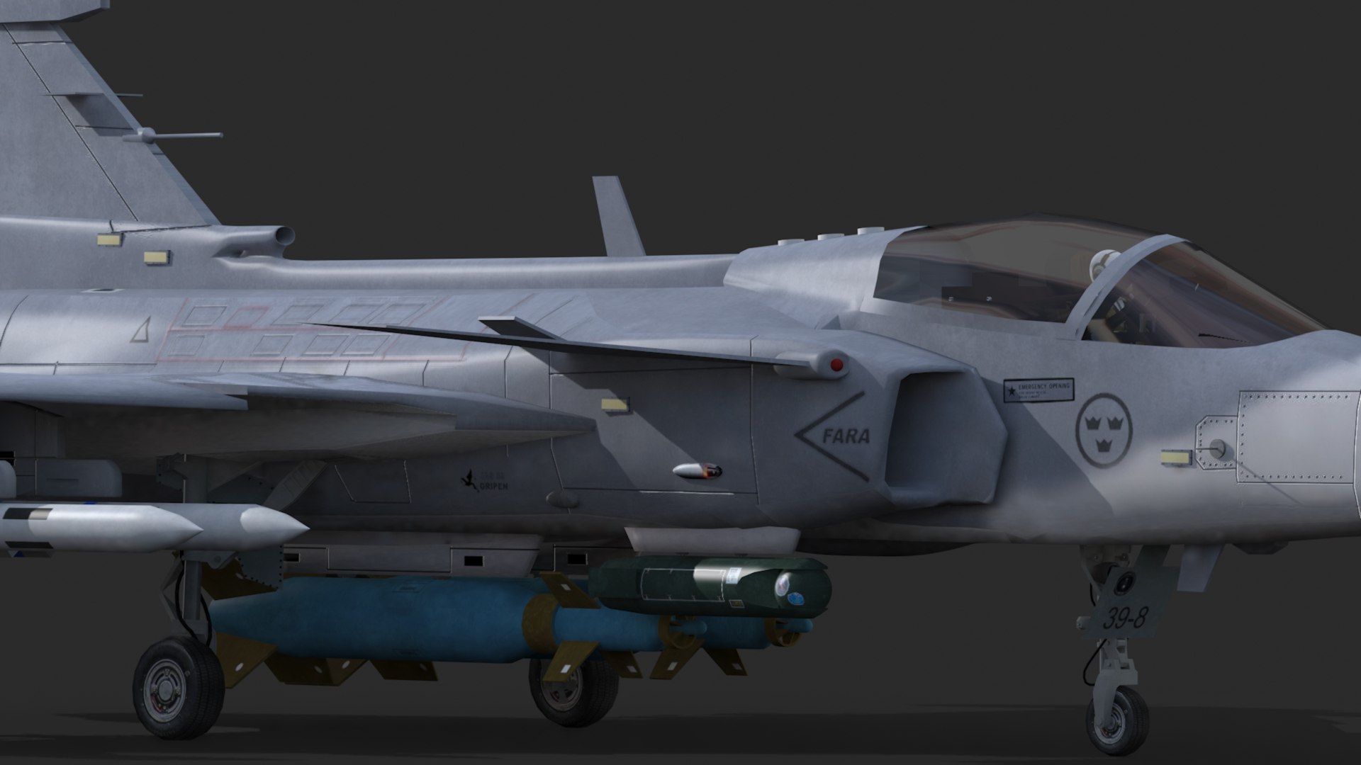 3D Saab Jas39 Gripen E Fighter Jet - TurboSquid 2107393