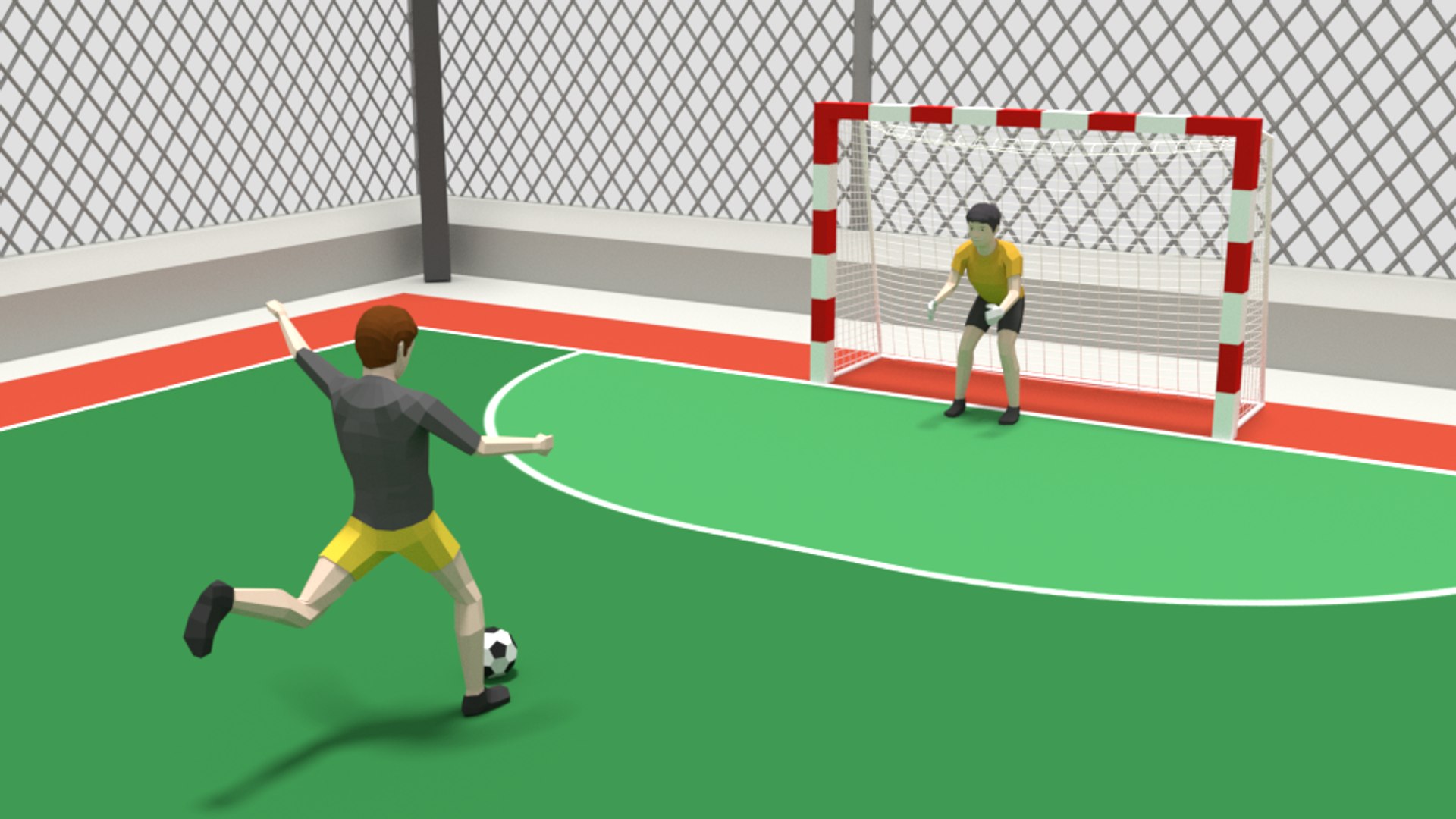 Cartoon Street Football Court 3D Model - TurboSquid 1517097