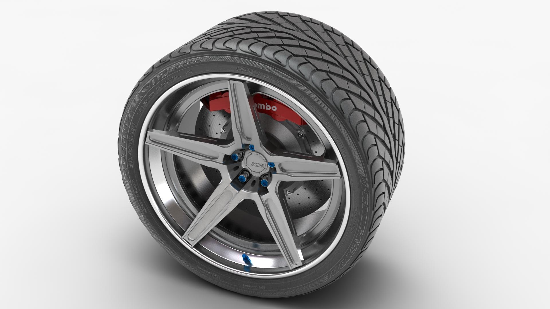 Car Wheel 3D - TurboSquid 1296259