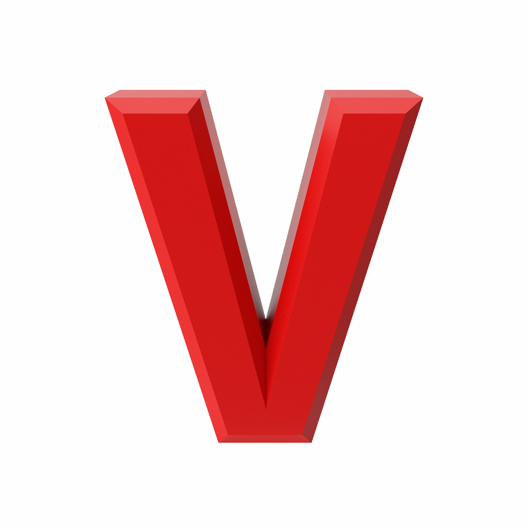 Red Letter V 3D Model - TurboSquid 2272849