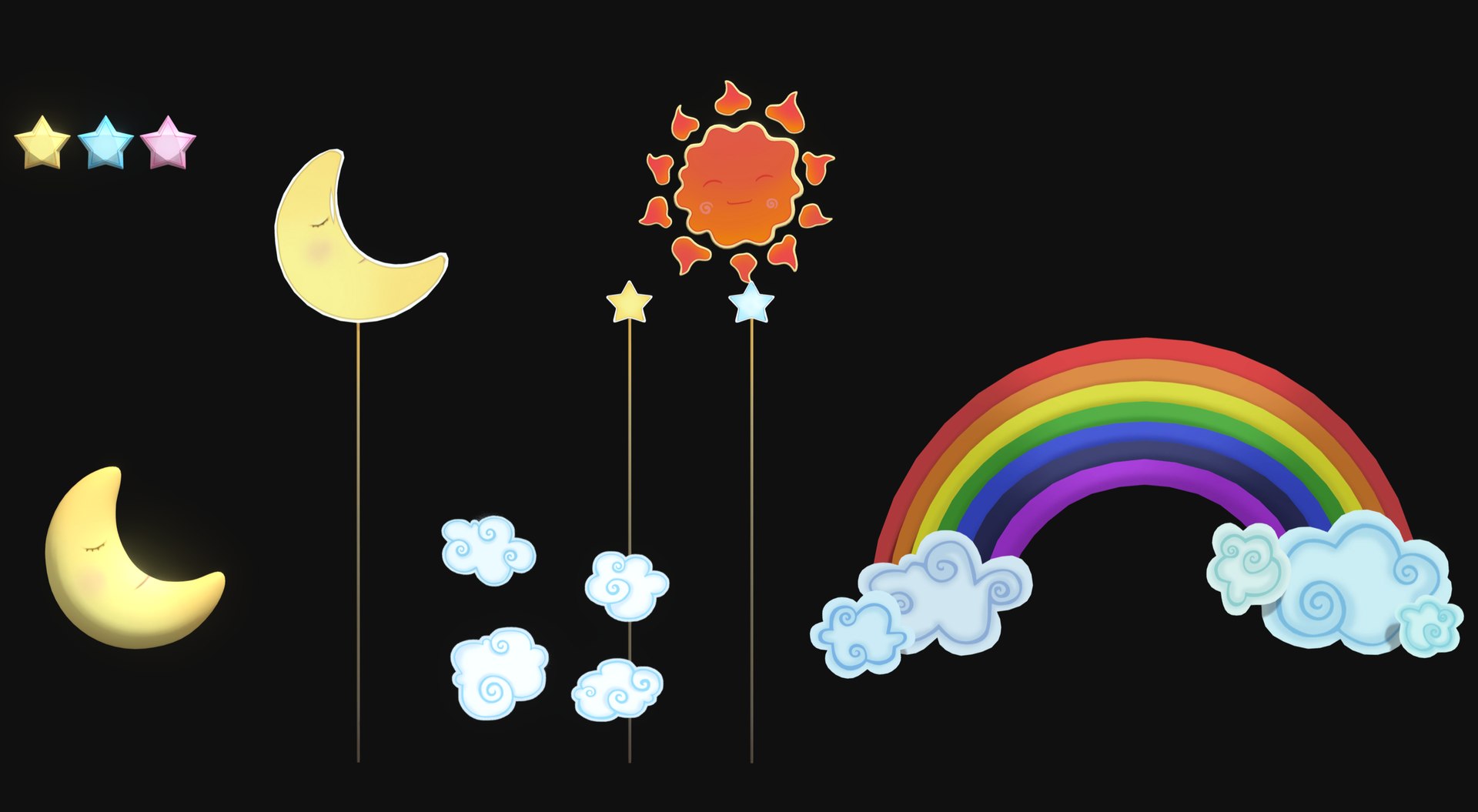 3D Sky Board Element - TurboSquid 1888725