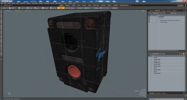 modelo 3d Interruptor de botón industrial antiguo - TurboSquid 1945014