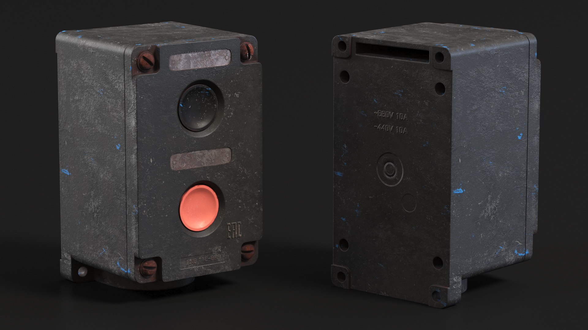 3D Industrial Push Button Switch Old Model - TurboSquid 1945014