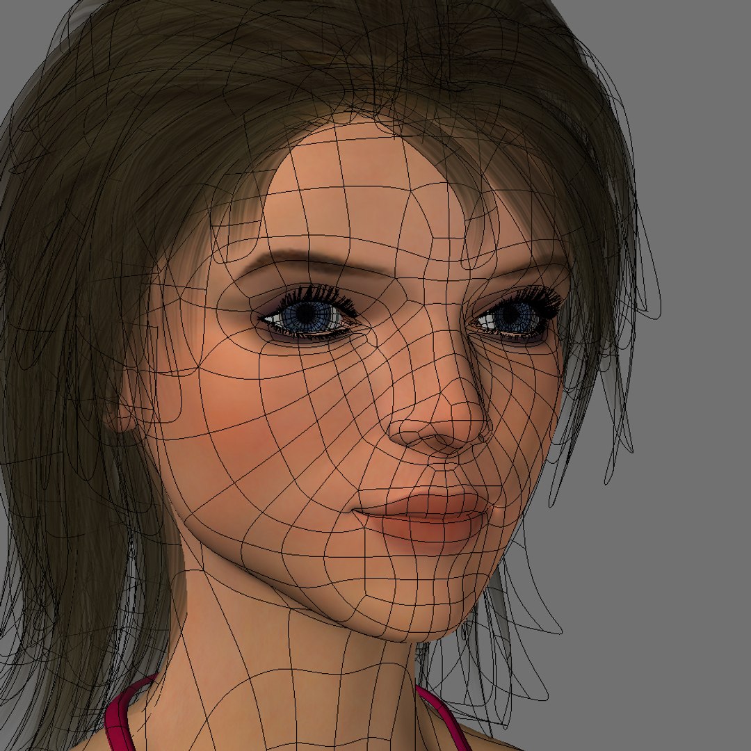 mona lightwave rigged - 3d model