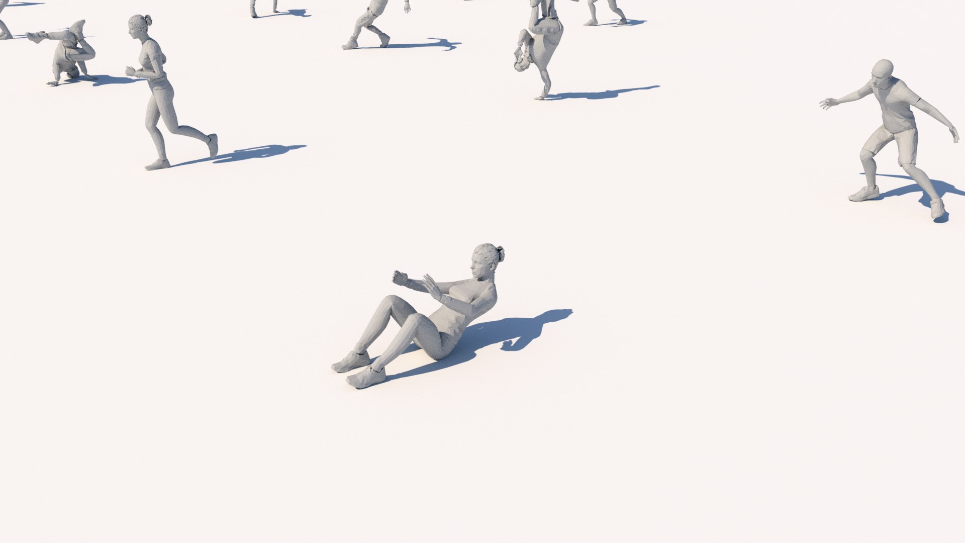 3D people doing sports model - TurboSquid 1535340
