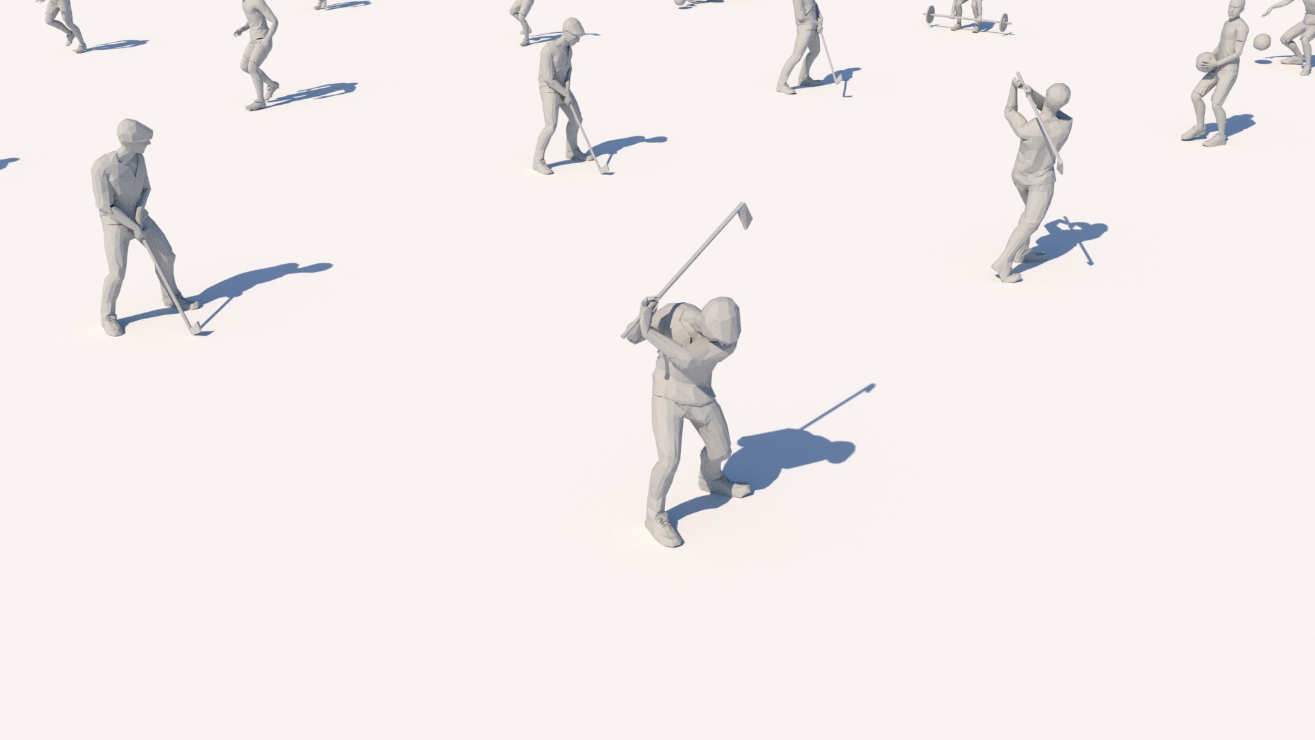 3D people doing sports model - TurboSquid 1535340